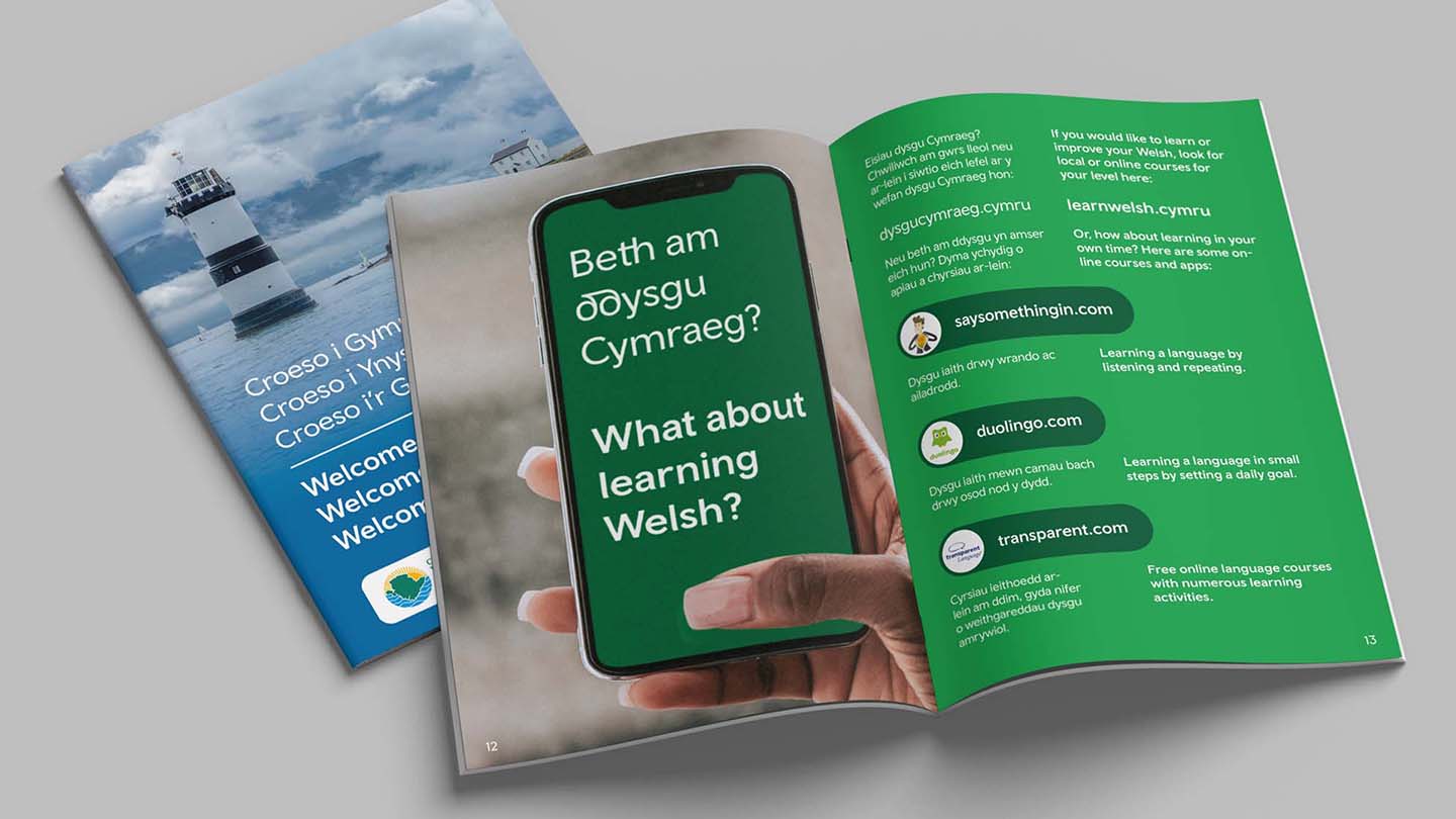 Croeso i’r Gymraeg – Dyluniad